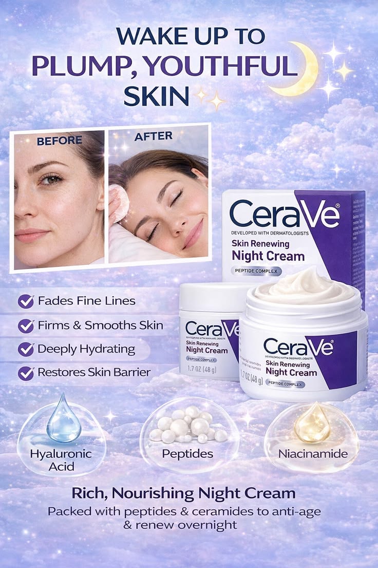 CeraVe Skin Renewing Night Cream Review Before and After: Real Results ...